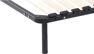 Vente-Unique Lot de 4 Pieds cylindriques pour Cadre &agrave; Lattes - Noirs - BOLGARE