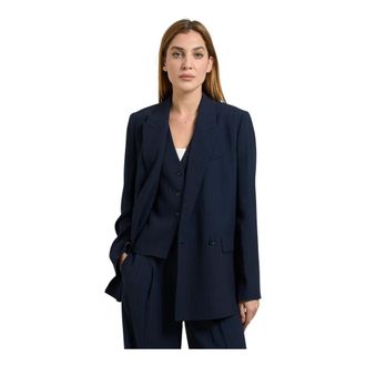 HUGO BOSS Femme, Vestes, Bleu, Taille: 40 FR Blazer Femme &agrave; Rayures Bleues