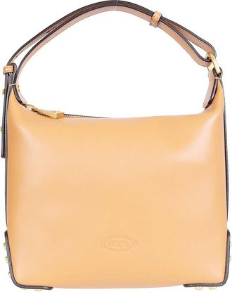Tod's Femme, Sacs, Beige, Taille: ONE Size Metal Dots Mini Shoulder Bag