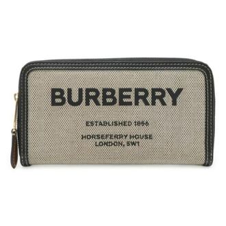 Burberry Pre-owned Horseferry Print Canvas Leather Long Wallet - - Pre-owned - Damen - Beige - ONE SIZE