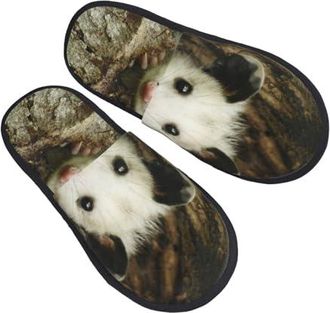 Generic Pantoufles DH&ocirc;tel Sifflement De LOpossum Chaud Pantoufles En Feutre Antid&eacute;rapant Hiver Chausson Pour Chambre Spa Femmes L