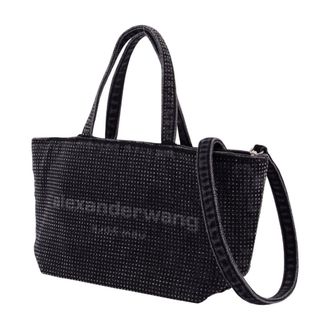 Alexander Wang Womens Punch Small Tote Cotton Dark Grey Totes-shopping-bags