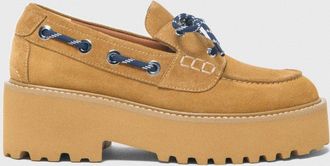 Maje Mokassins Aus Wildleder Mit Plateau - Beige - Maje