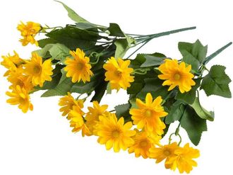 Botanic-Haus künstlicher Margeritenbusch/künstliche Margerite mit 7 Stielen Farbe: gelb (2 Stück)