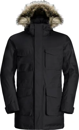 Jack Wolfskin Winterfrost Down Parka Herrenjacke, Schwarz, XL