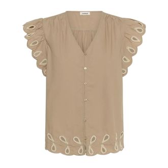 Soaked In Luxury Damen, Blusen & Hemden, Beige, SGr&ouml;&szlig;e