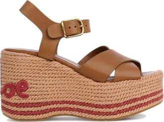 Chlo&eacute; Femme, Chaussures, Brun, Taille: 39 EU Sand Wedge Sandal
