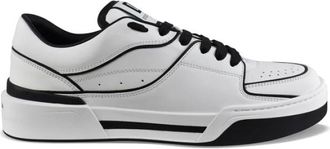 Dolce & Gabbana Homme, Chaussures, Blanc, Taille: 43 1/2 EU New Roma Baskets