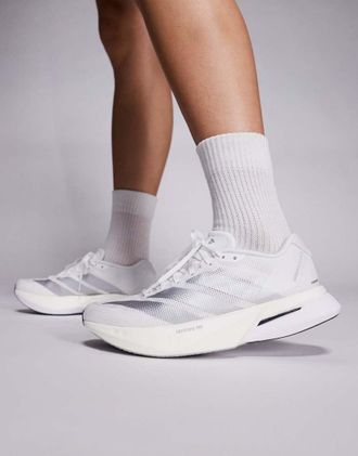 adidas adidas Running - Adizero Boston 13 - Sneaker in Wei&szlig; und Silber