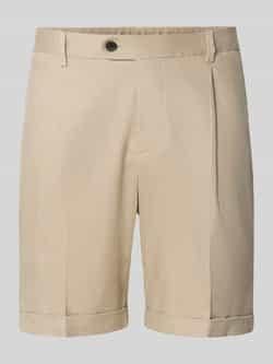 Profuomo Bermudas aus Leinen-Mix mit Ges&auml;&szlig;taschen