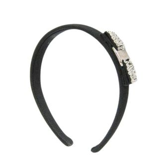 Ferragamo Accessoire pour cheveux en coton Pre-owned - Femme - Pre-owned - Noir - Taille: ONE Size