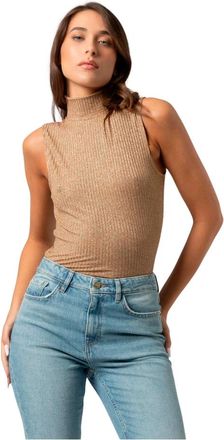 Kocca Femme, Tops, Brun, Taille: 44 FR D&eacute;bardeur c&ocirc;tel&eacute; &agrave; col montant