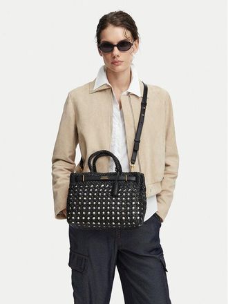 Tommy Hilfiger Handtasche American Icon Mini Tote Braided AW0AW18734 Schwarz