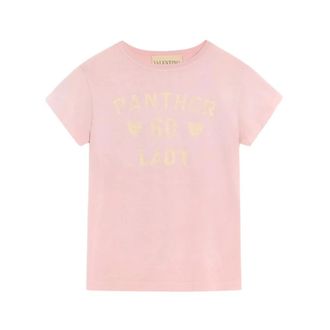 Valentino Bedrucktes Baumwoll-T-Shirt - - Tops - Damen - Rosa - M
