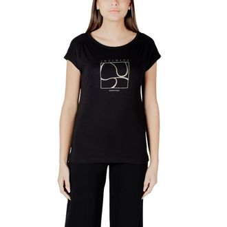 Street One Femme, Tops, Noir, Taille: 34 FR T-shirt à manches courtes en coton