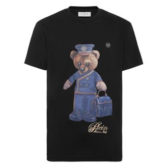 Philipp Plein Rundhals-T-Shirt Teddy - - Tops - Herren - Schwarzk - 3XL