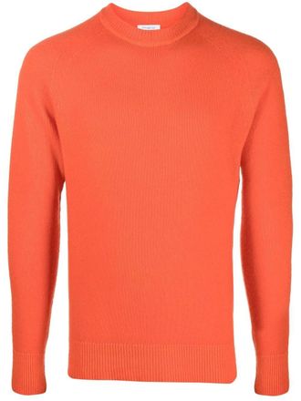 Malo pull en maille &agrave; col montant - Orange