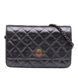 Chanel Pre-owned Wallet On Chain - Femme - Pre-owned - Gris - Taille: ONE Size