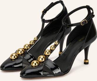 Chlo&eacute; Lack-Pumps Mit Nieten schwarz