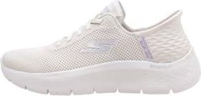 Skechers Femme Go Walk Flex Hands Free Slip-ins-Grand Entry Sneaker, Off White Textile/Trim, 36.5 EU