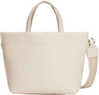 Tommy Hilfiger Damen TH LOGOTAPE MINI TOTE AW0AW17694 Tote, Beige (Classic Beige), Einheitsgr&ouml;&szlig;e, Beige (Classic Beige), One Size