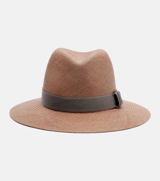 Brunello Cucinelli Fedora-Hut aus Stroh