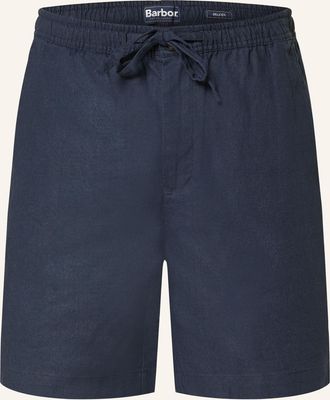 Barbour Shorts Mit Leinen blau