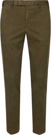 Pantaloni Torino pantalon en coton à coupe droite - Vert