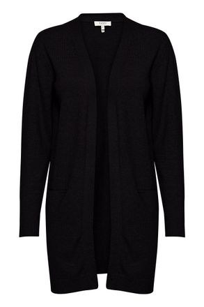 b.young BYNONINA Damen Lange Strickjacke Feinstrick Cardigan Longstrickjacke, Größe:2XL, Farbe:Black (80001)