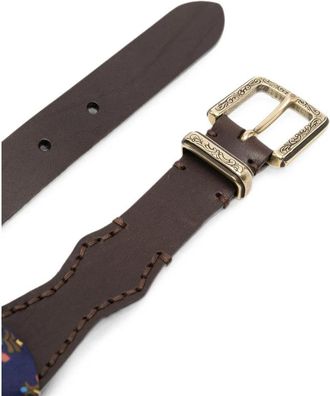 Etro Paisley Print Belt - Blue