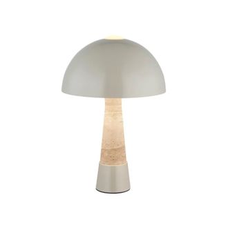 Globo Lighting Tischlampe - H 36,5 cm - Braun - Grau - Metall