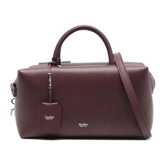 Max Mara Damen Schultertasche mit runden Henkeln und Rei&szlig;verschluss - - Bags - Damen - Braun - ONE SIZE