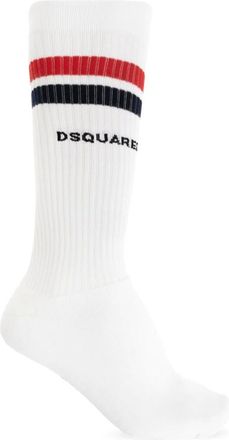 Dsquared2 Homme, Sous-v&ecirc;tements, Blanc, Taille: M Logo Socks