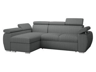 Mirjan24 Ecksofa Boston Mini Premium, Eckcouch mit Schlaffunktion und Bettkasten, Polsterecke mit Einstellbare Kopfst&uuml;tzen, L-Sofa, Couch, Wohnlandschaft, Stof