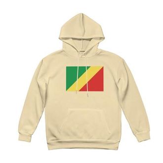 Generic Sweat &Agrave; Capuche Patriotique R&eacute;publique du Congo Drapeau Amusant Drapeau Imprim&eacute; Graphique Sweat &Agrave; Capuche avec Poches Doublure Polaire Femmes Hoodie P