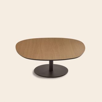 Madura Table Basse Ismeria Ch&ecirc;ne et bronze - MARRON