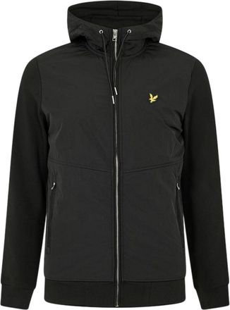 Lyle & Scott Hybrid Kapuzenjacke f&uuml;r Herren (Samtschwarz)
