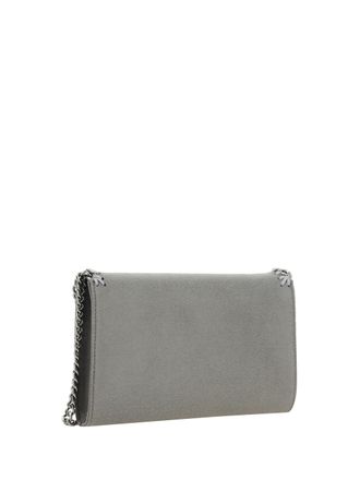 Stella McCartney Womens Shoulder Bag Falabella Mini Light Grey Polyester