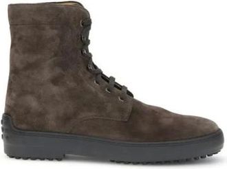 Tod's Homme, Chaussures, Brun, Taille: 40 EU Bottines à lacets et semelle en caoutchouc