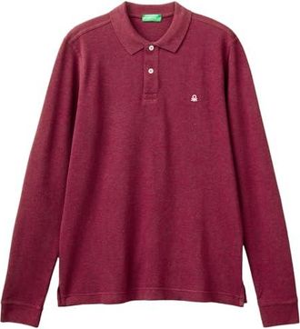 Benetton Polo M/L 3088u3025, Rouge, Medium Homme