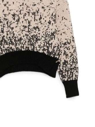 Alysi Intarsia-Knit Turtleneck Sweater - Beige