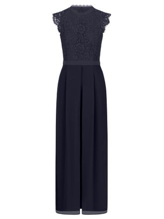 Apart Fashion APART Overall mit Spitzenoberteil und aus hochwertigem Material, Nachtblau, 40