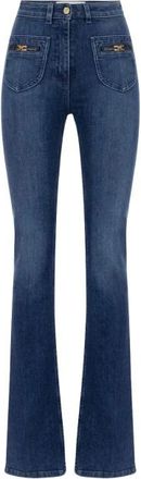 Elisabetta Franchi Femme, Jeans, Bleu, Taille: W29 Jean avec logo bijou