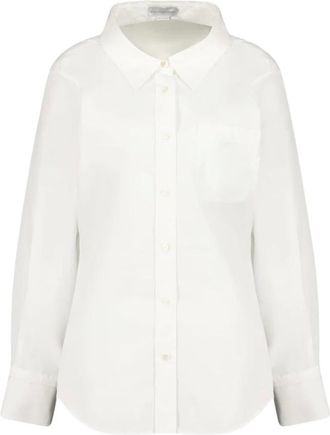 Stella McCartney Femme, Blouses et Chemises, Blanc, Taille: 34 FR Cotton Poplin Shirt
