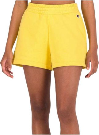 Champion Femme, Shorts, Jaune, Taille: 38 FR Shorts Confortables en Coton pour Femmes