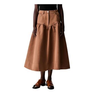 Ganni Midi Skirts - - Skirts - Damen - Braun - S