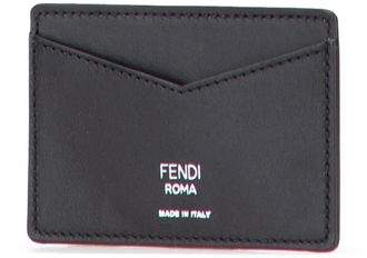 Fendi Portemonnaie - Zucca Coated Canvas and Leather Card Holder - Gr. unisize - in Braun - f&uuml;r Damen