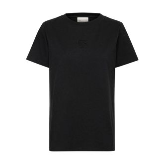 MY ESSENTIAL WARDROBE T-Shirt mit Logo-Stickerei - - Tops - Damen - Schwarzk - L