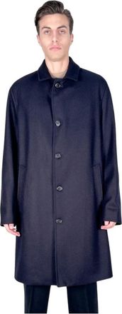 Mauro Grifoni Homme, Manteaux, Bleu, Taille: L Manteau crois&eacute; classique