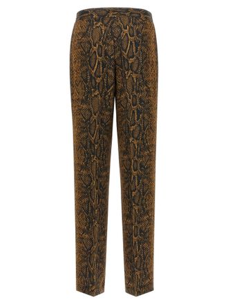Twin-Set Python Print Trousers - Camel